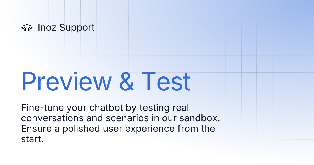 Preview & Test | Inoz Support